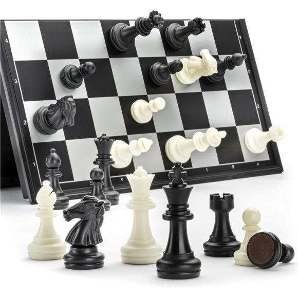 Games | Magnetic Plastic Travel Chess Set Wfolding Chess Board ...